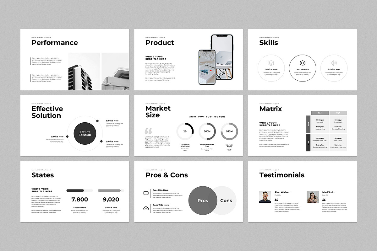 Simple Presentation Template, a Presentation Template by CreativeSlides ...