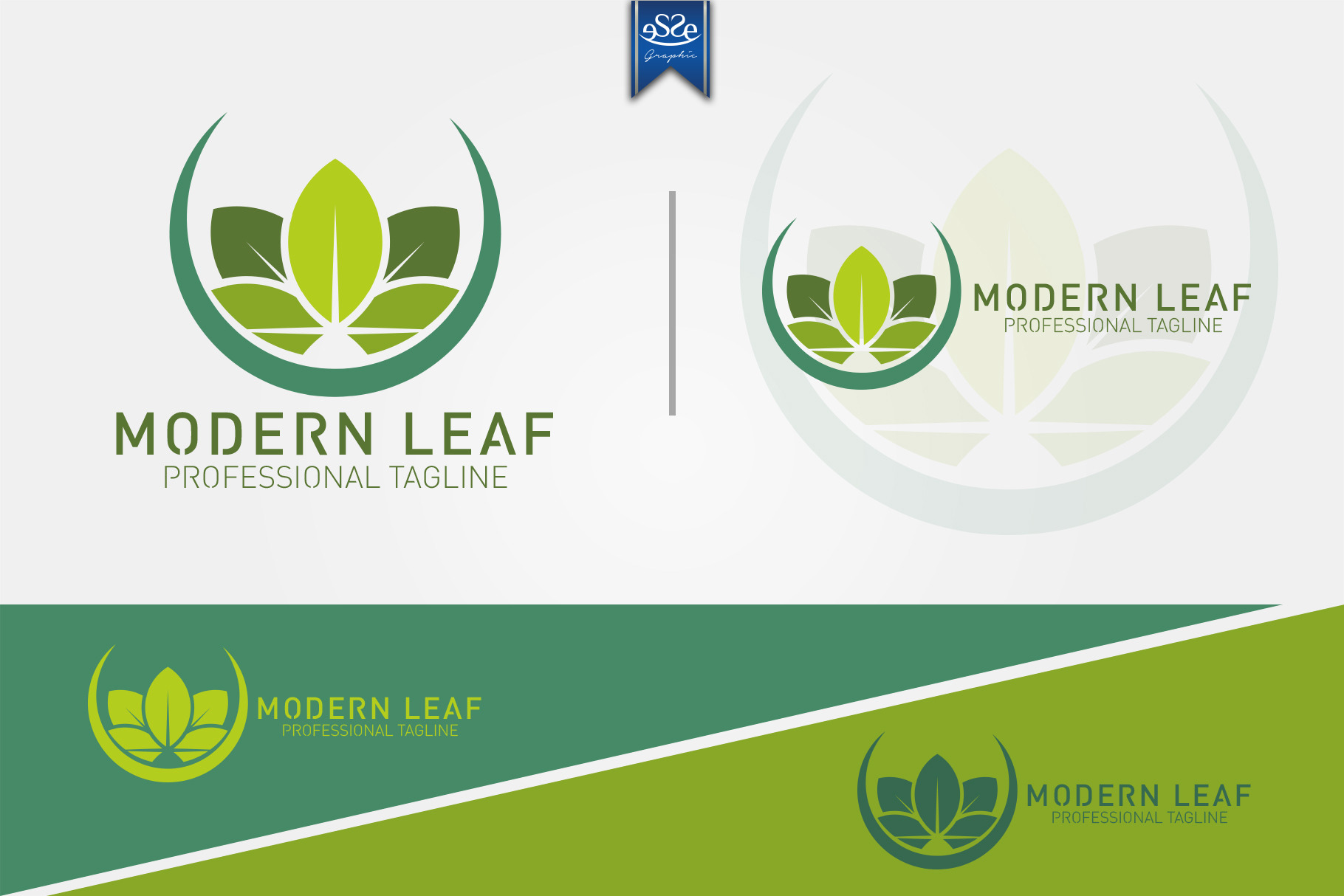 Modern Leaf Logo | Branding & Logo Templates ~ Creative Market