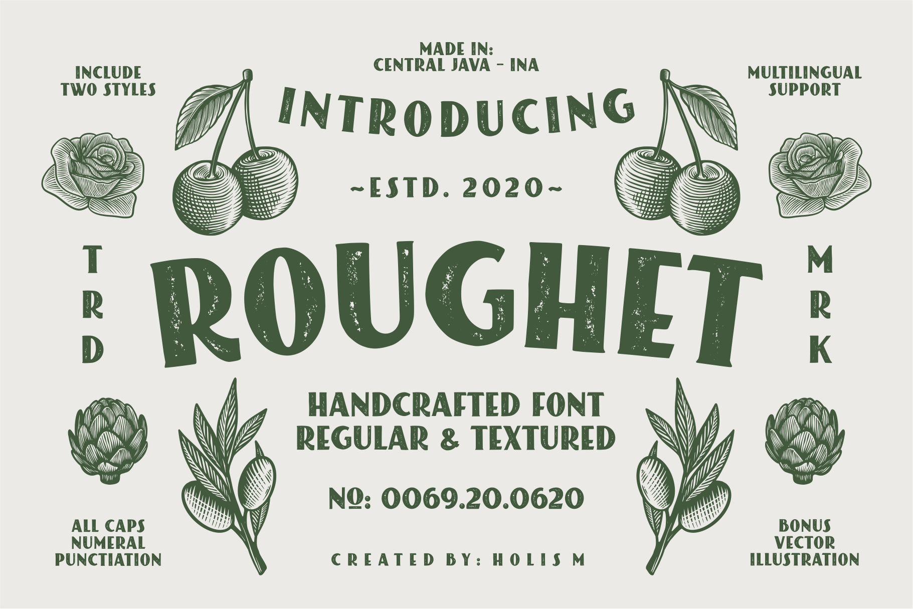 ROUGHET ROUGH TYPEFACE, a Sans Serif Font by 24Design Studios