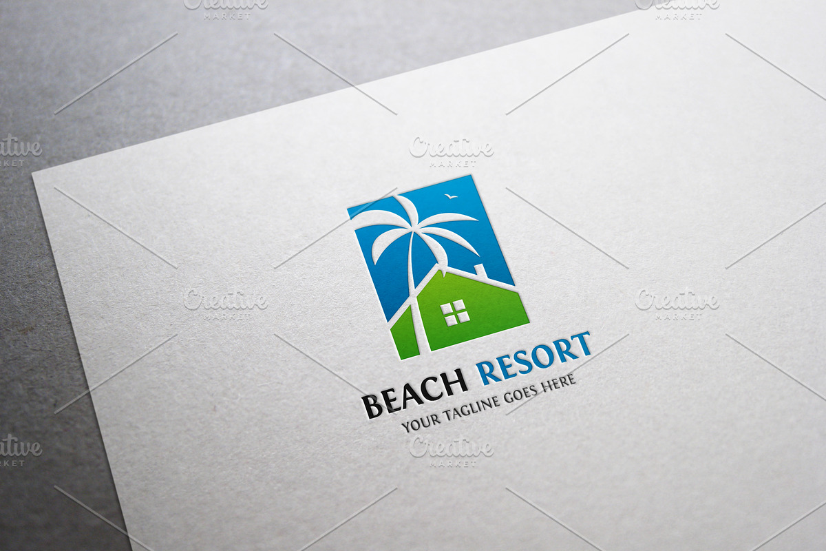 Beach Resort Logo, a Branding & Logo Template by XpertgraphicD