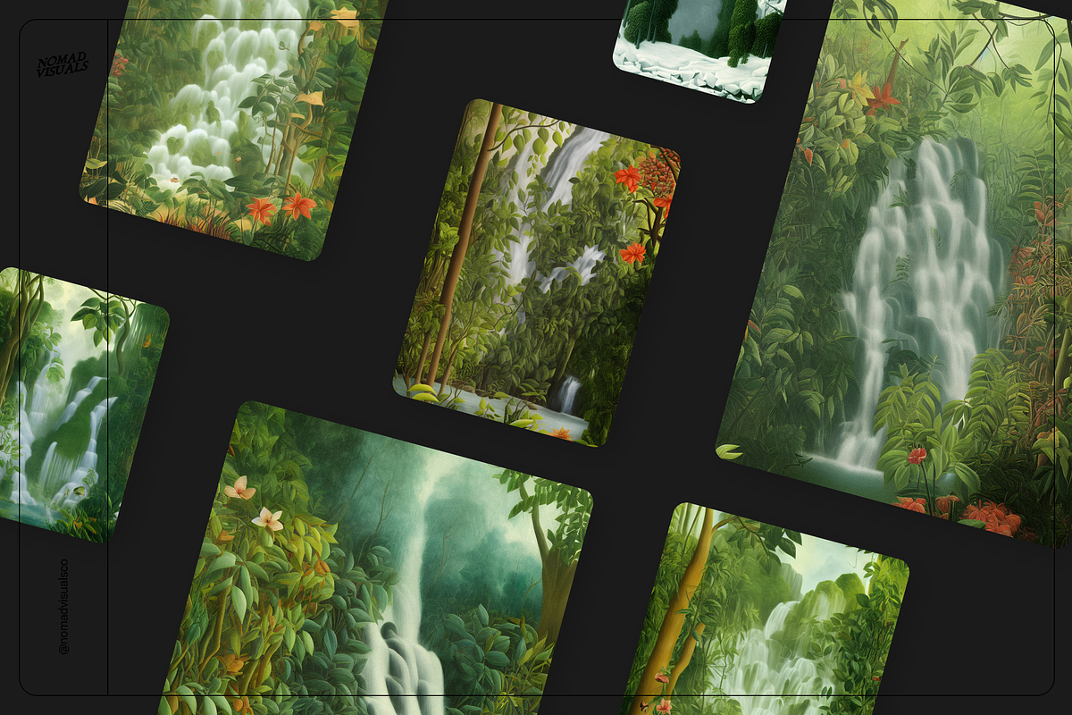Rainforest Waterfalls Dream, a Background Graphic by Nomad Visuals