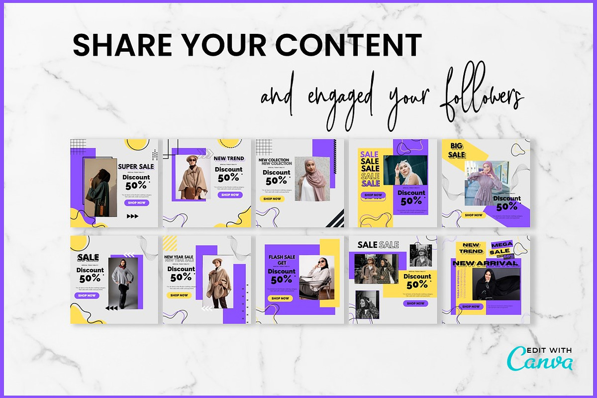 Instagram Canva Template, a Social Media Template by kreatifreya