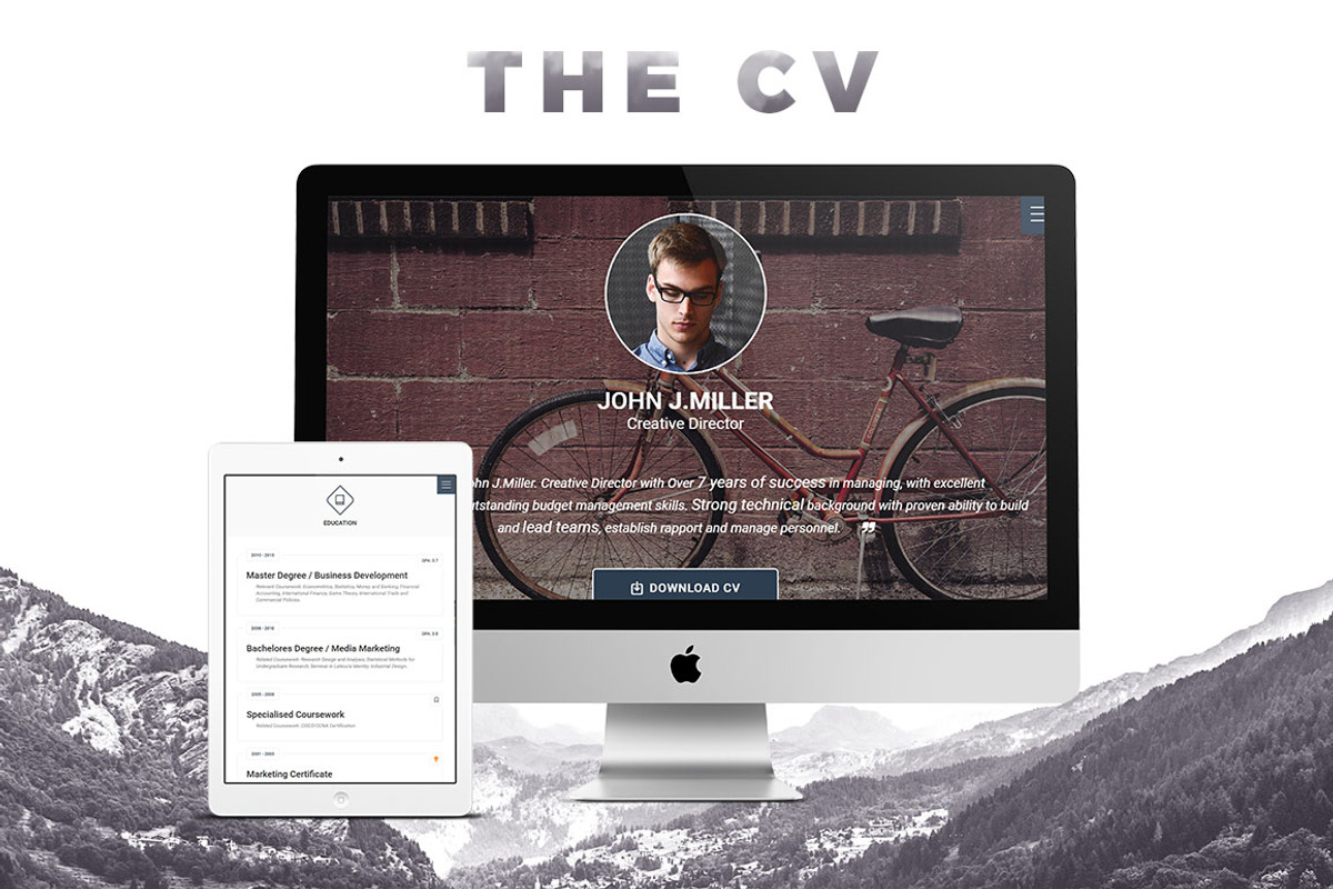 The CV - Responsive HTML5 Resume, a HTML Template by CodePower