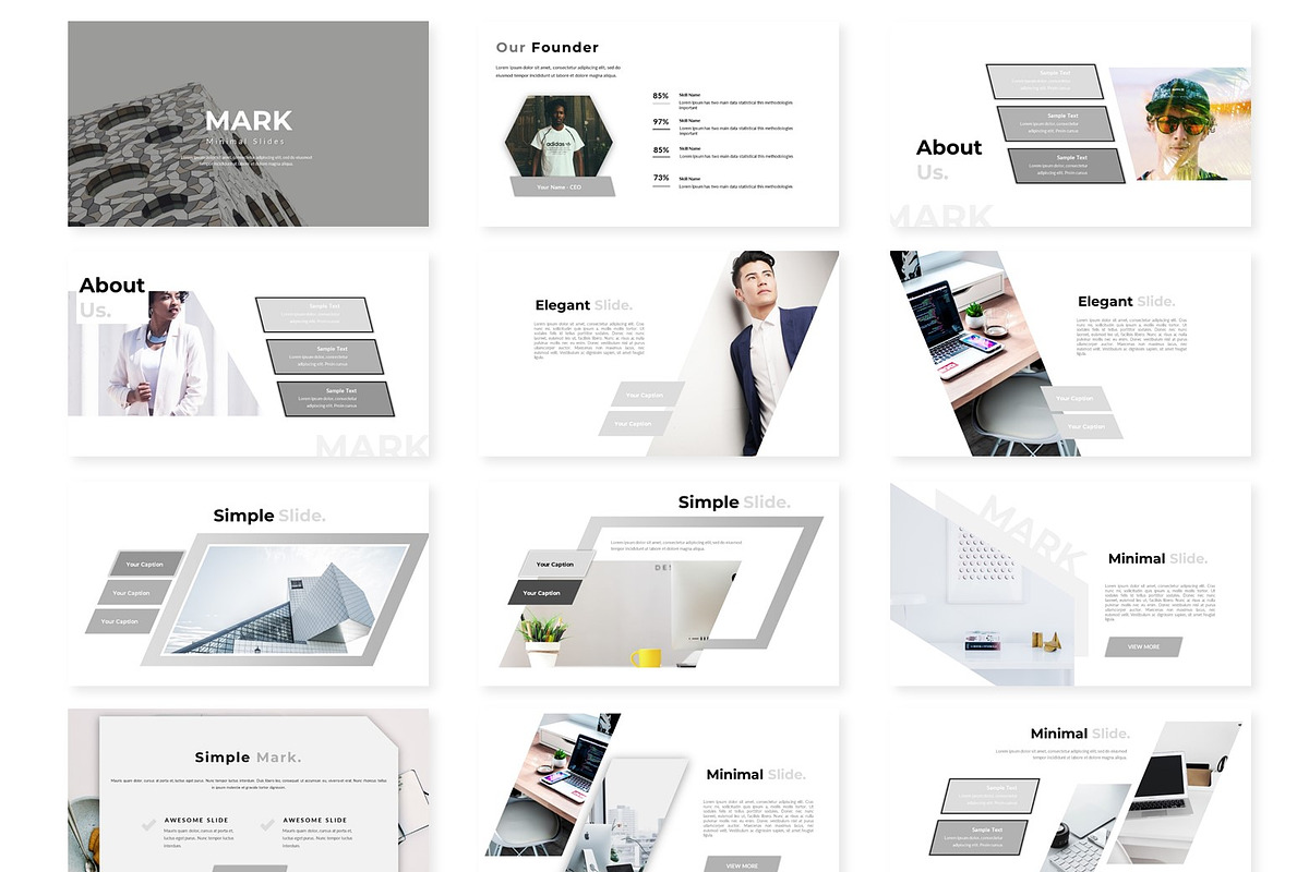 Mark - Powerpoint Template, a Presentation Template by AQR Studio