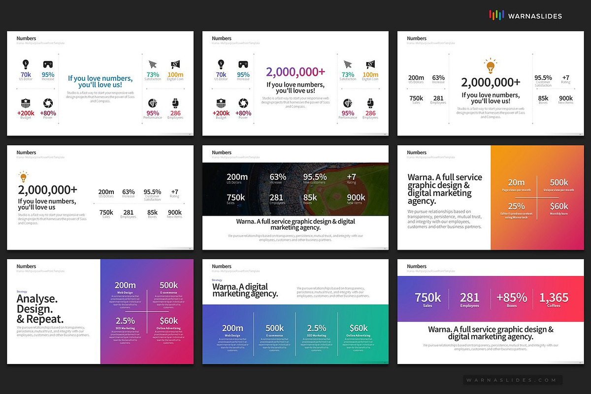 Numbers & Data PowerPoint Templates