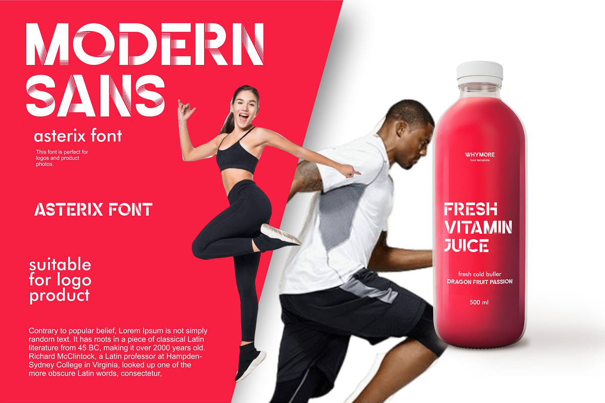 Asterix Font | Futuristic Bold Font, a Font by WhymoreArt