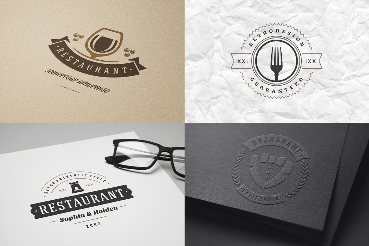 16 Restaurant Logotypes and Badges, a Branding & Logo Template by Vasya ...