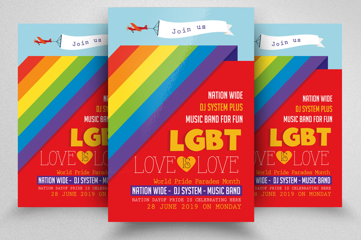 LGBT Flyer Template, a Flyer Template by Business Flyers