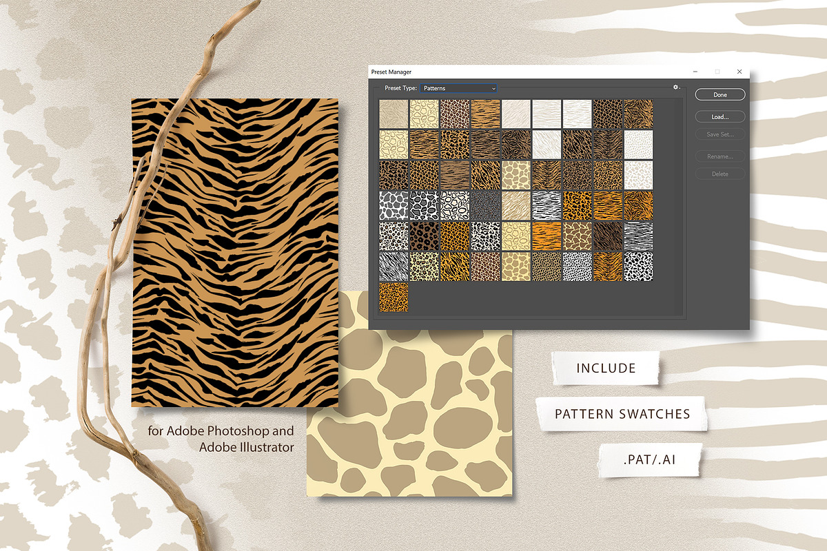 55 Animal Skin Seamless Patterns, a Pattern Graphic by ilonitta