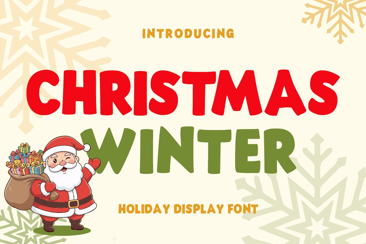 Christmas Winter Font, a Handwritten Font by Infinity art Studio