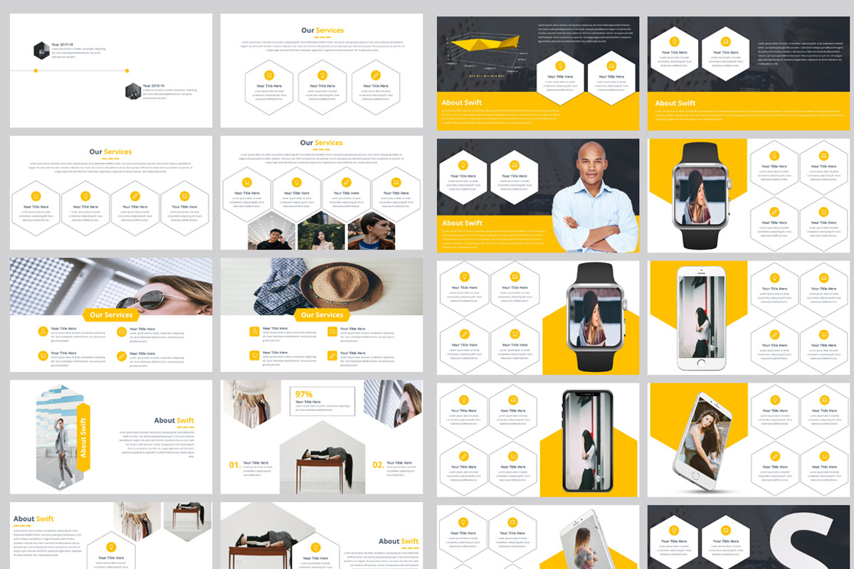 Swift Minimal PowerPoint Template, a Presentation Template by Creative ...
