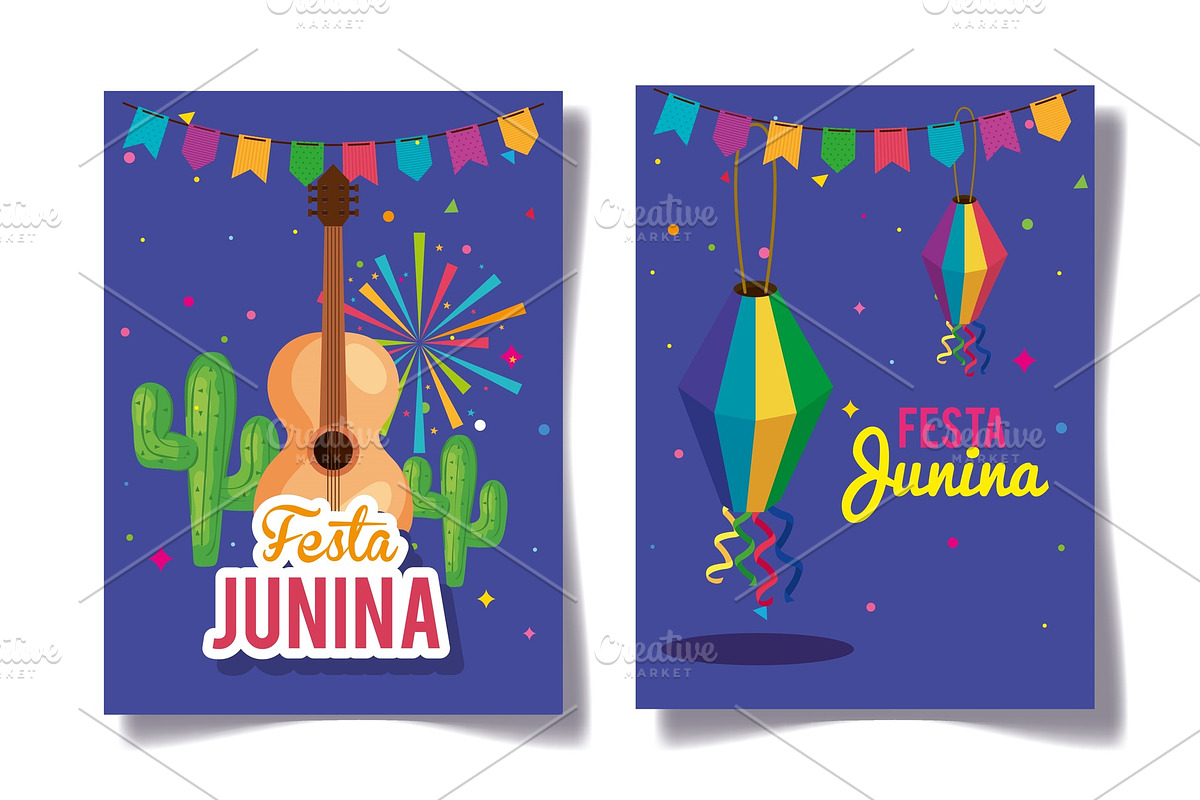 set poster of festa junina with, an Object Graphic by studiogstock ...