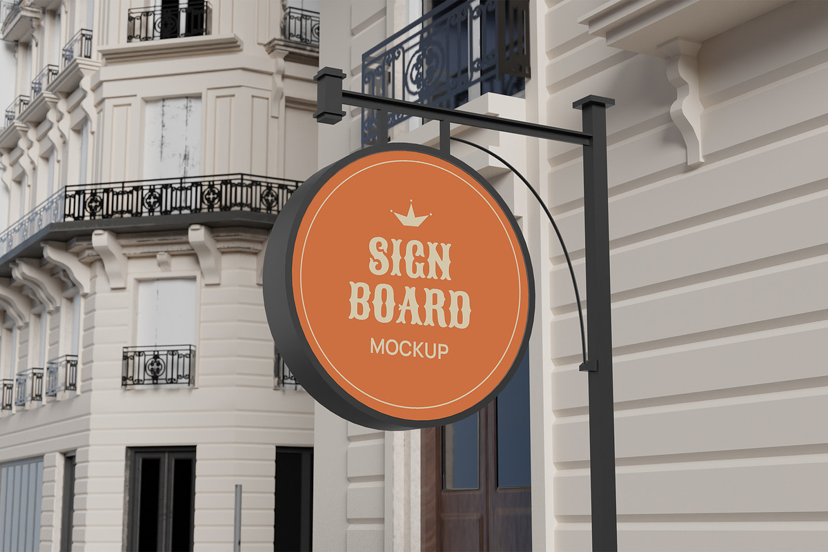 Signboard Mockup Pack Template, an Advertising Mockup by Neermana
