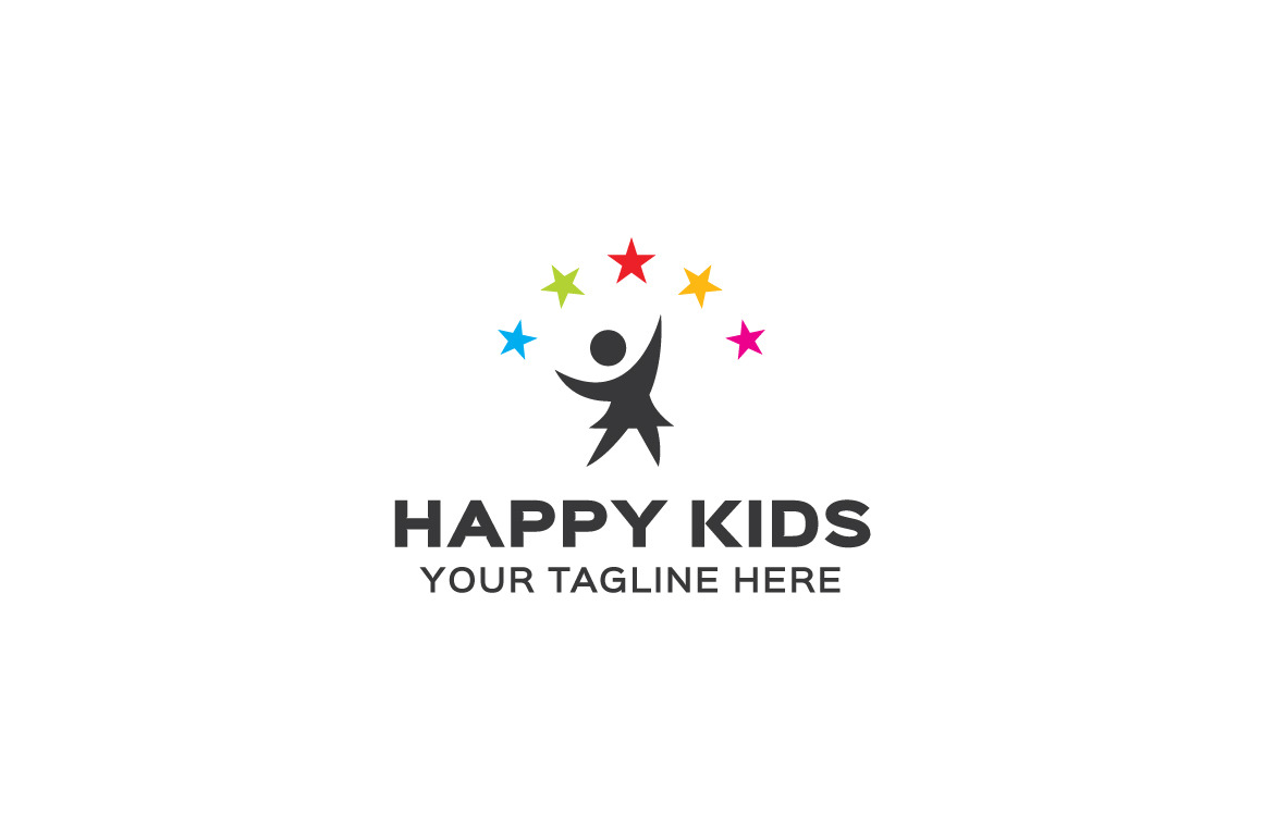 Happy Kids Logo Template, a Branding & Logo Template by Logo20