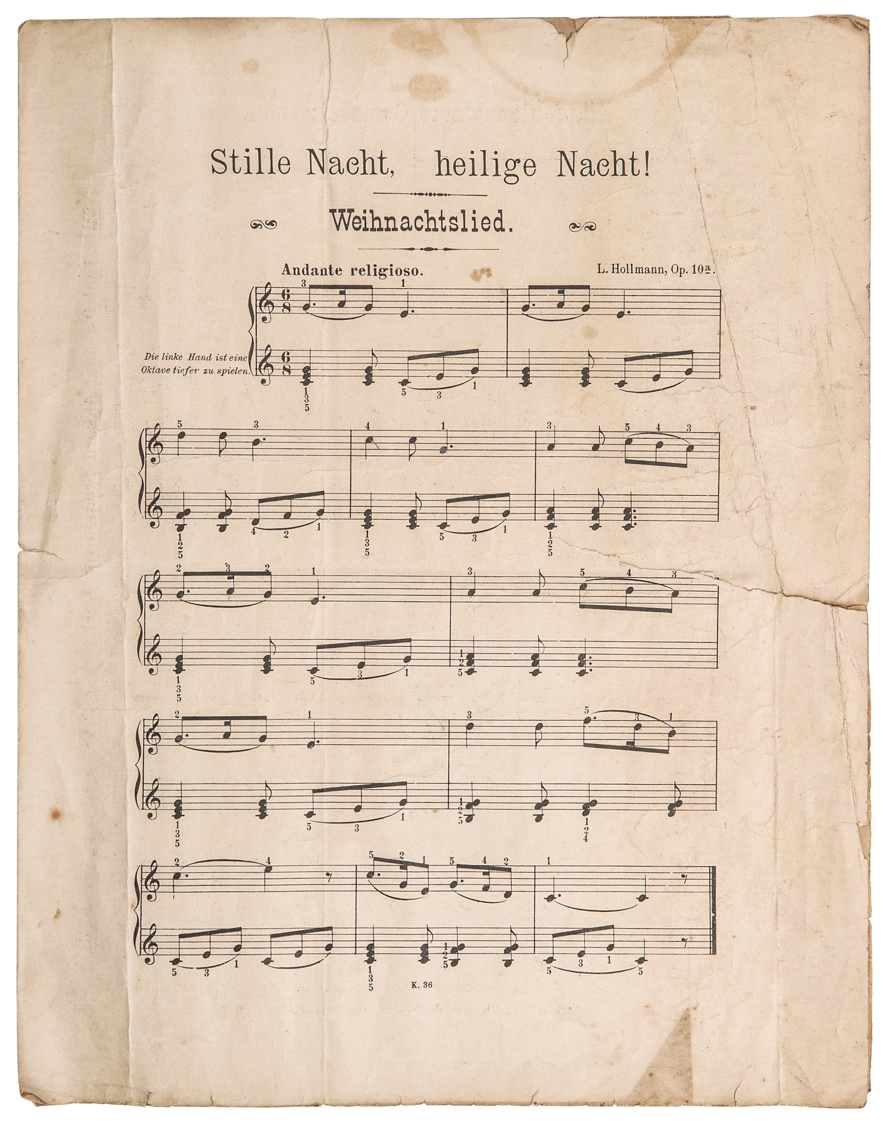 Music sheet Silent Night Christmas, an Arts & Entertainment Photo by ...