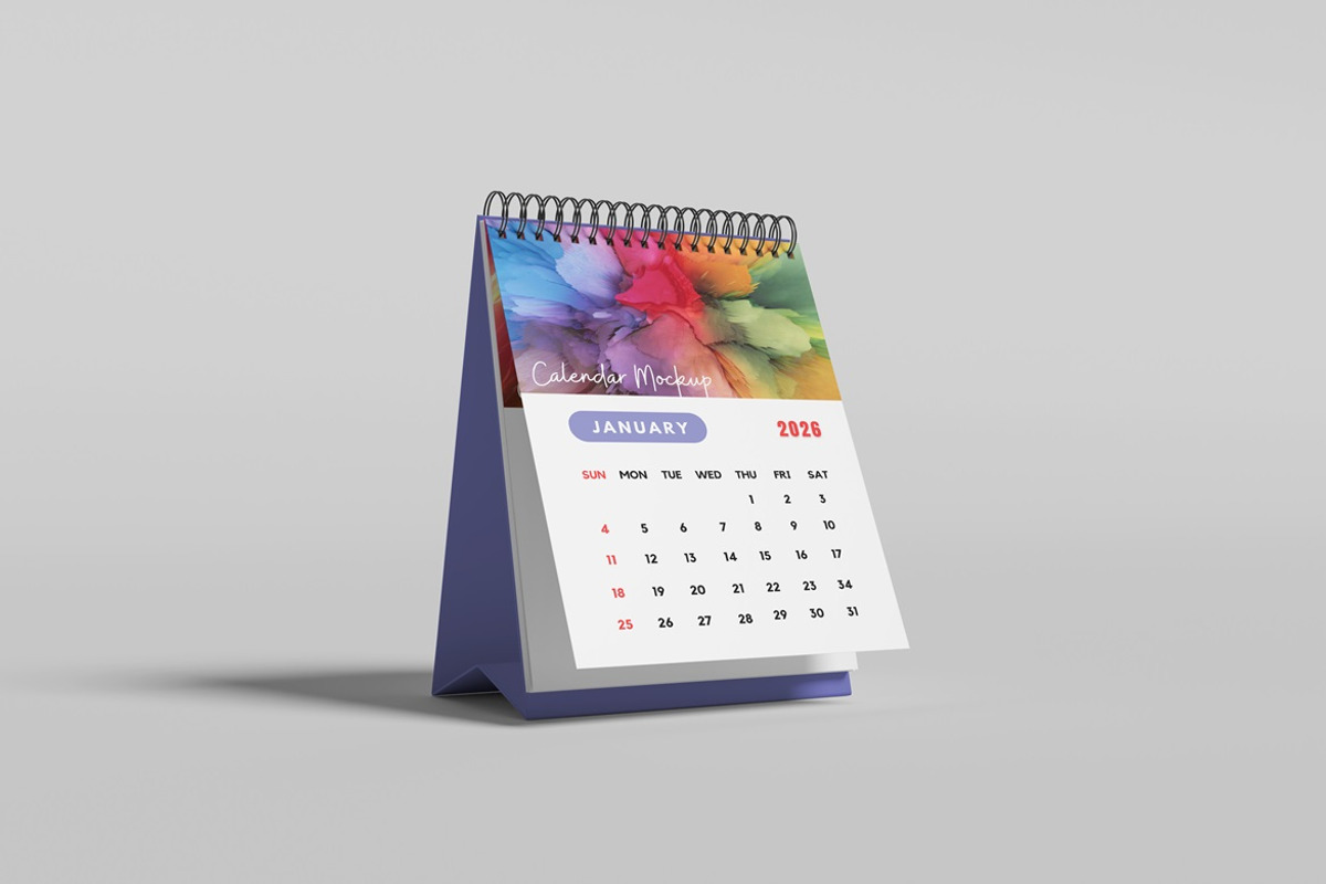 Desk Calendar Mockup, an Advertising Mockup by Graphicwindow