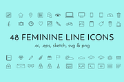 Femicon - Line Icon Pack, an Outline Icon by gabwhite