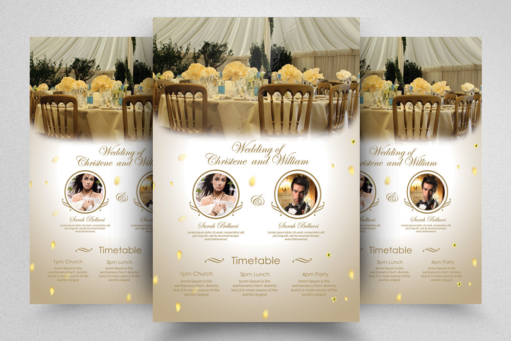 Wedding Flyer Template, a Flyer Template by Psd Templates