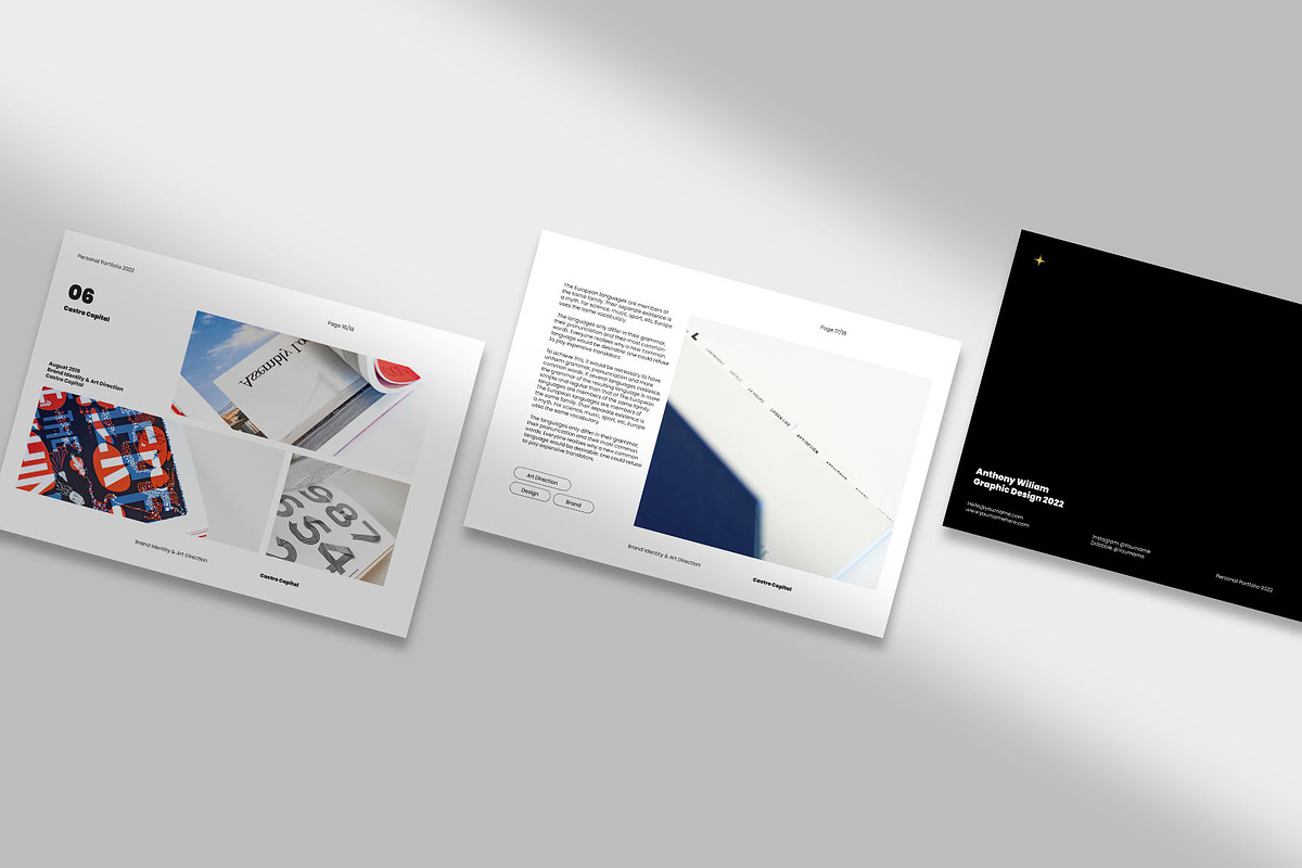 Minimalist Design Portfolio Template, a Presentation Template by ...