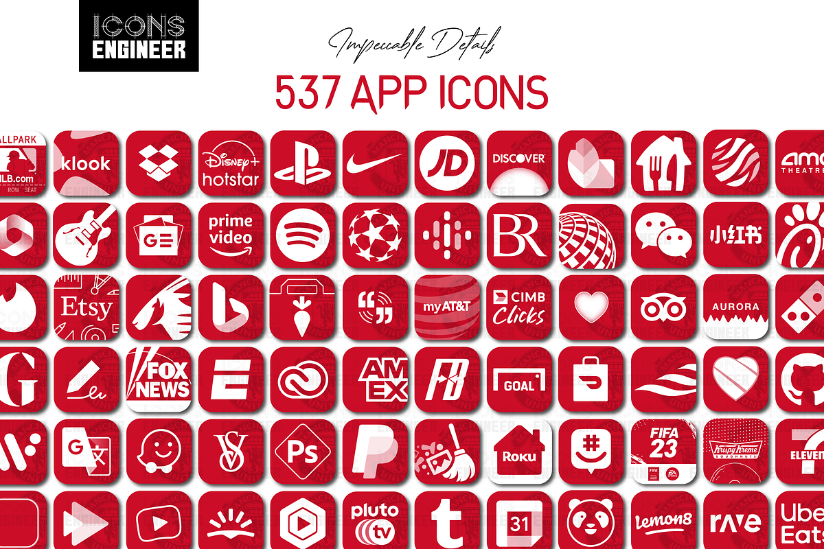 Man United Theme Pack | Home Kit, an Icon by IconsEngineer