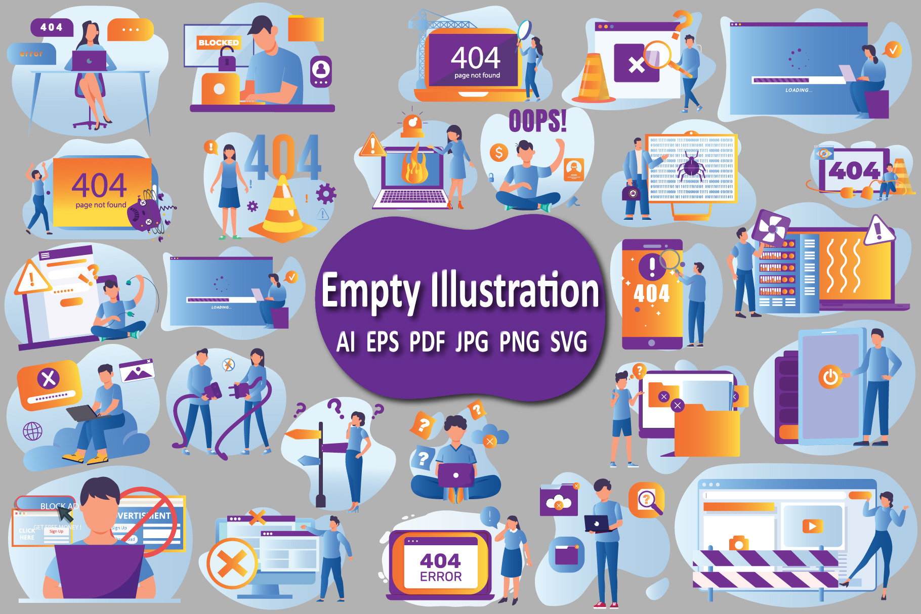 Empty web page Illustrations Pack., an Illustration by Vector Portal