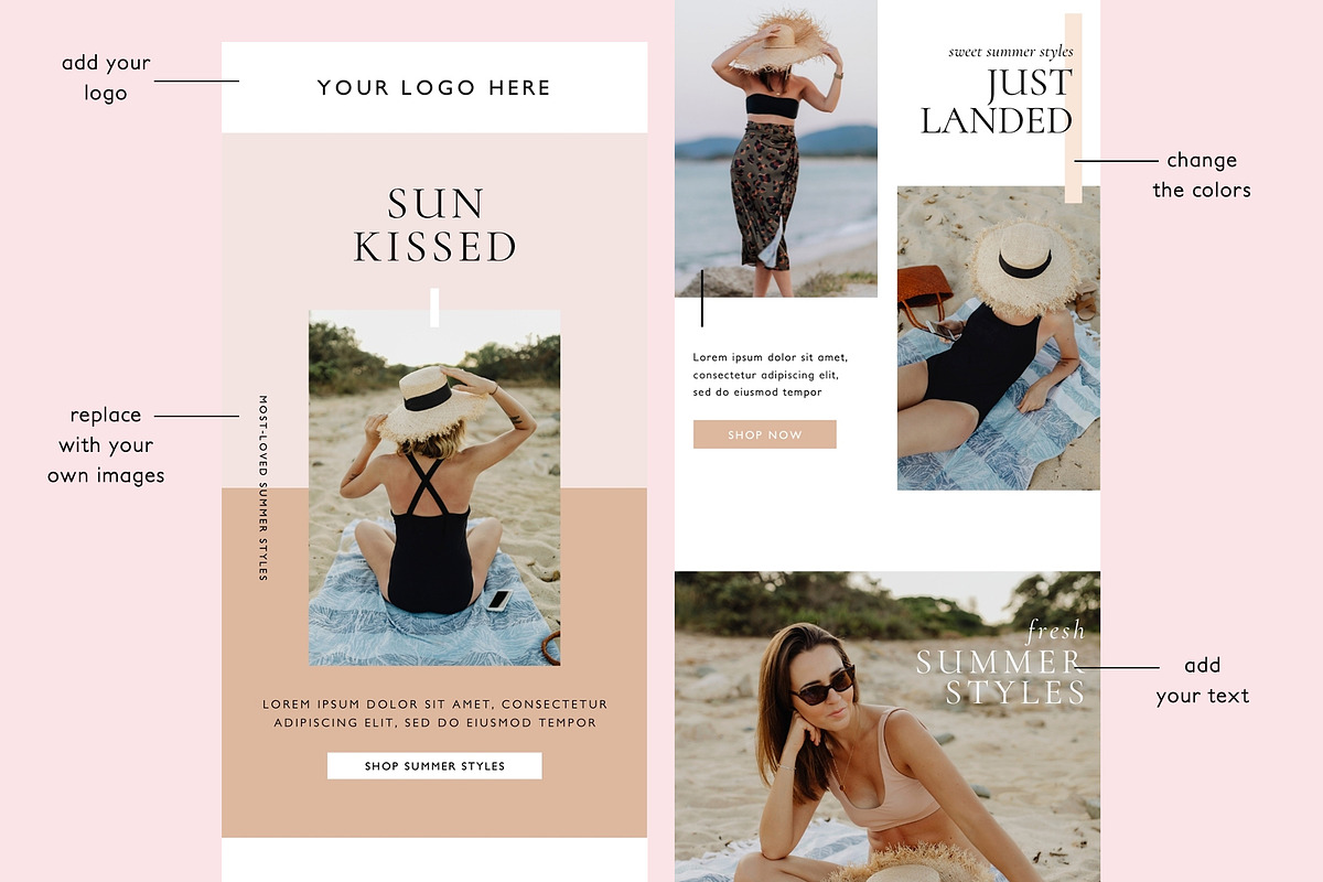 Neutral Boho Fashion Email Template, an Email Template by KikiBunnyCreative