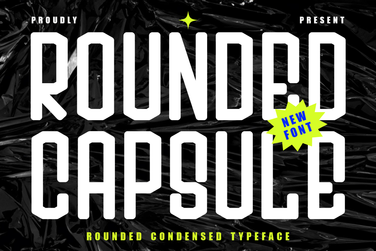 Rounded Capsule Condensed Font, a Sans Serif Font by PutraCetol Studio