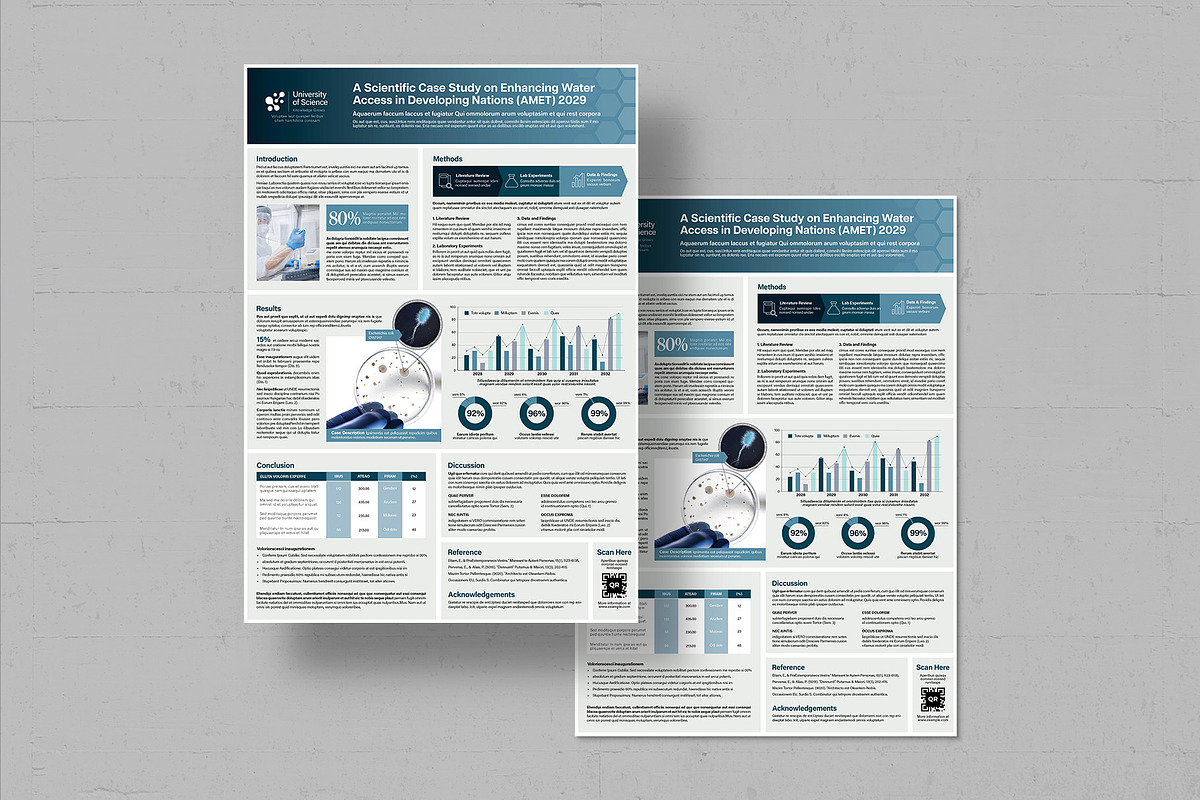 Scientific Case Study Poster Layout, a Poster Template by BrandPacks