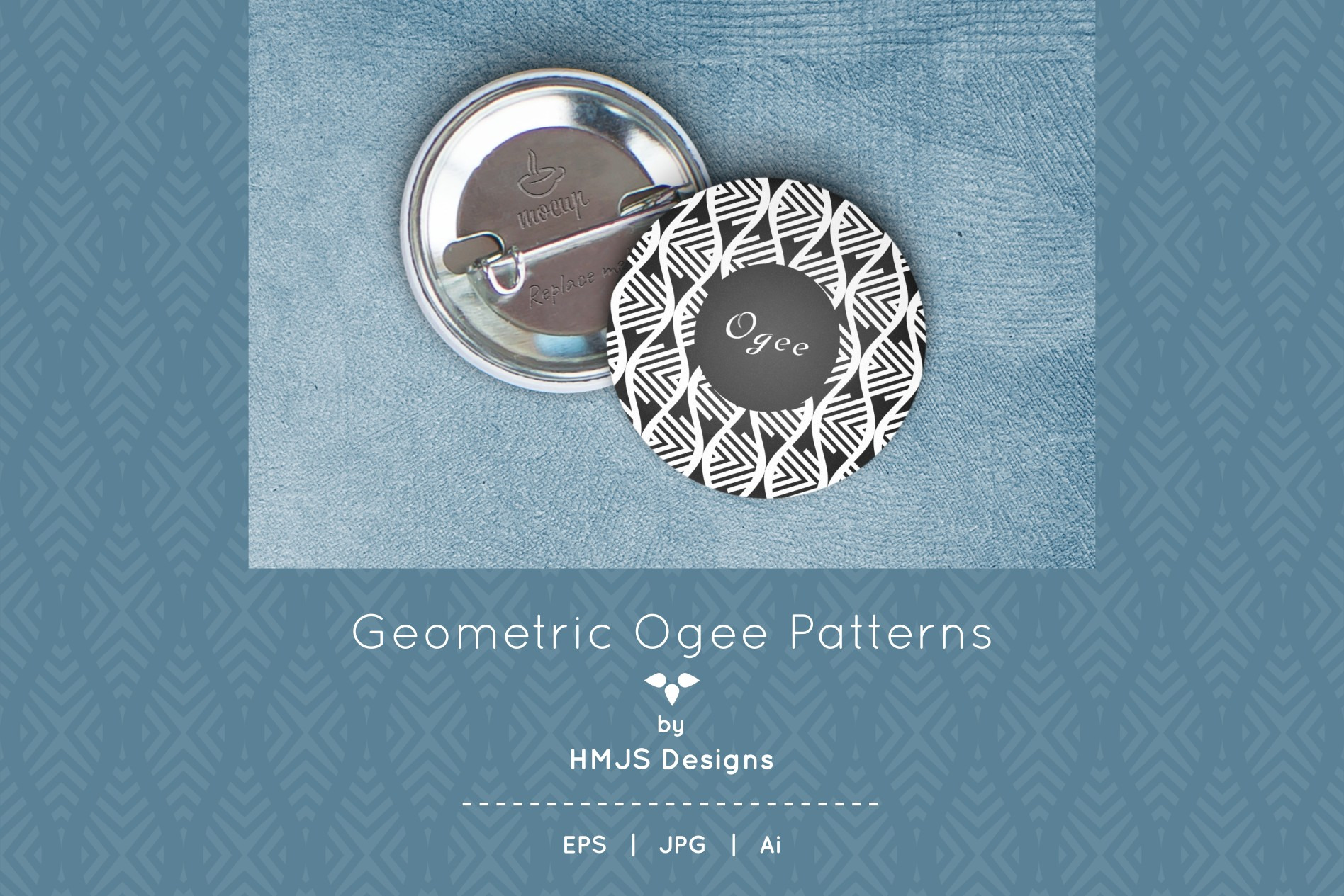 Geometric Ogee Patterns, a Pattern Graphic by HMJS Designs