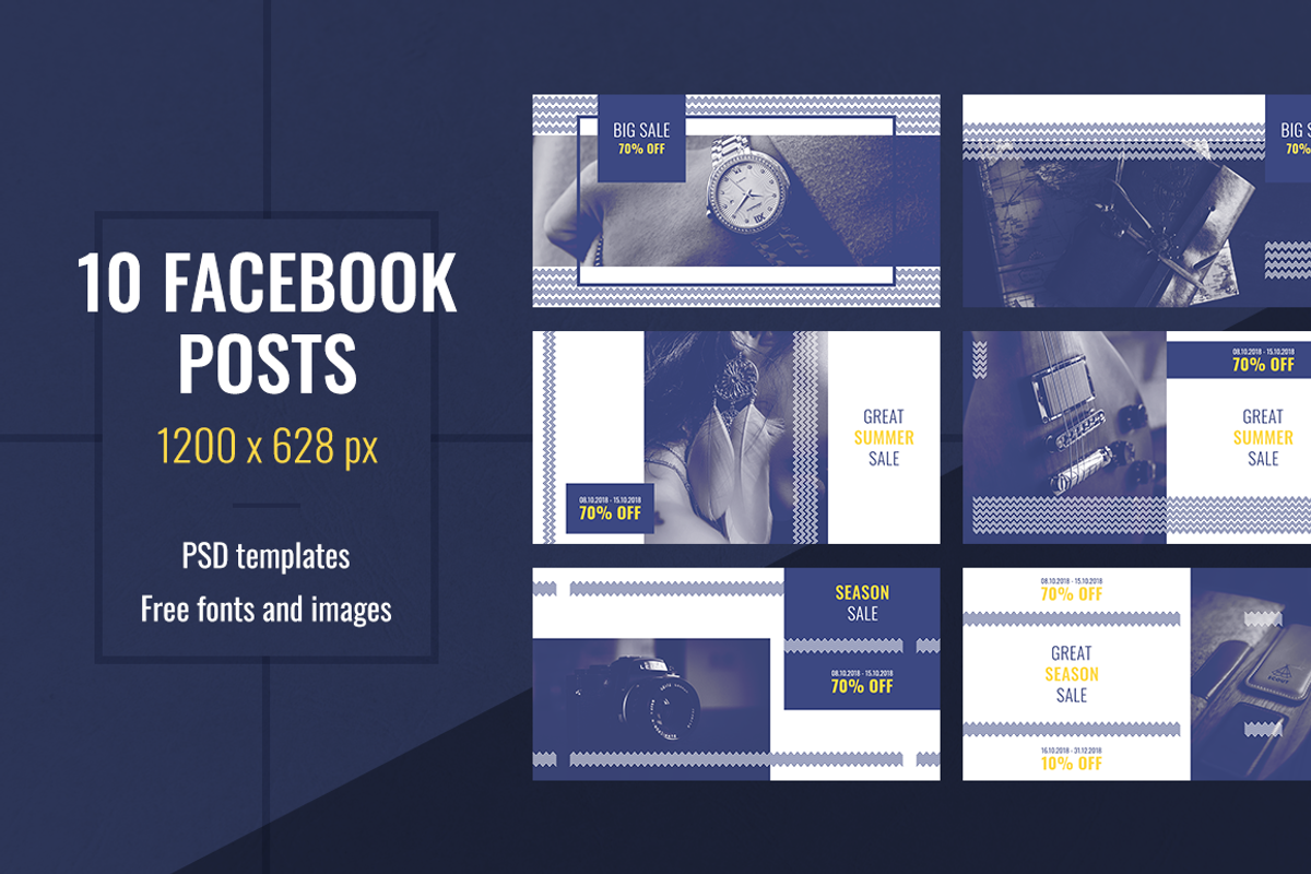 Facebook Post Templates, a Social Media Template by Graphicase ...