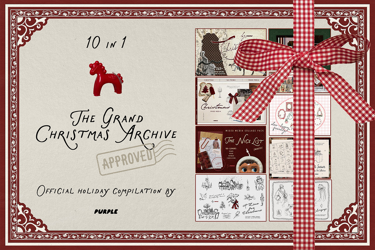 10 in 1: The Grand Christmas Archive, an Object Graphic by Purple