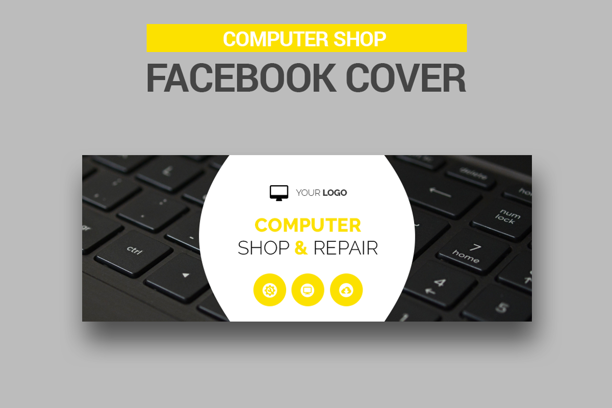 Computer Shop Facebook Cover, a Social Media Template by Creatricks