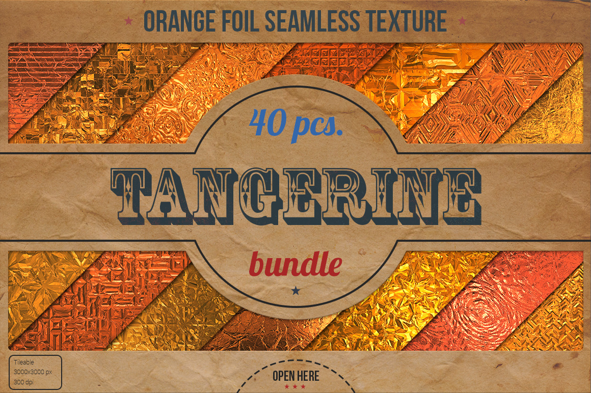 Orange Foil Textures XL Bundle, a Texture Graphic by Marabu Textures Store