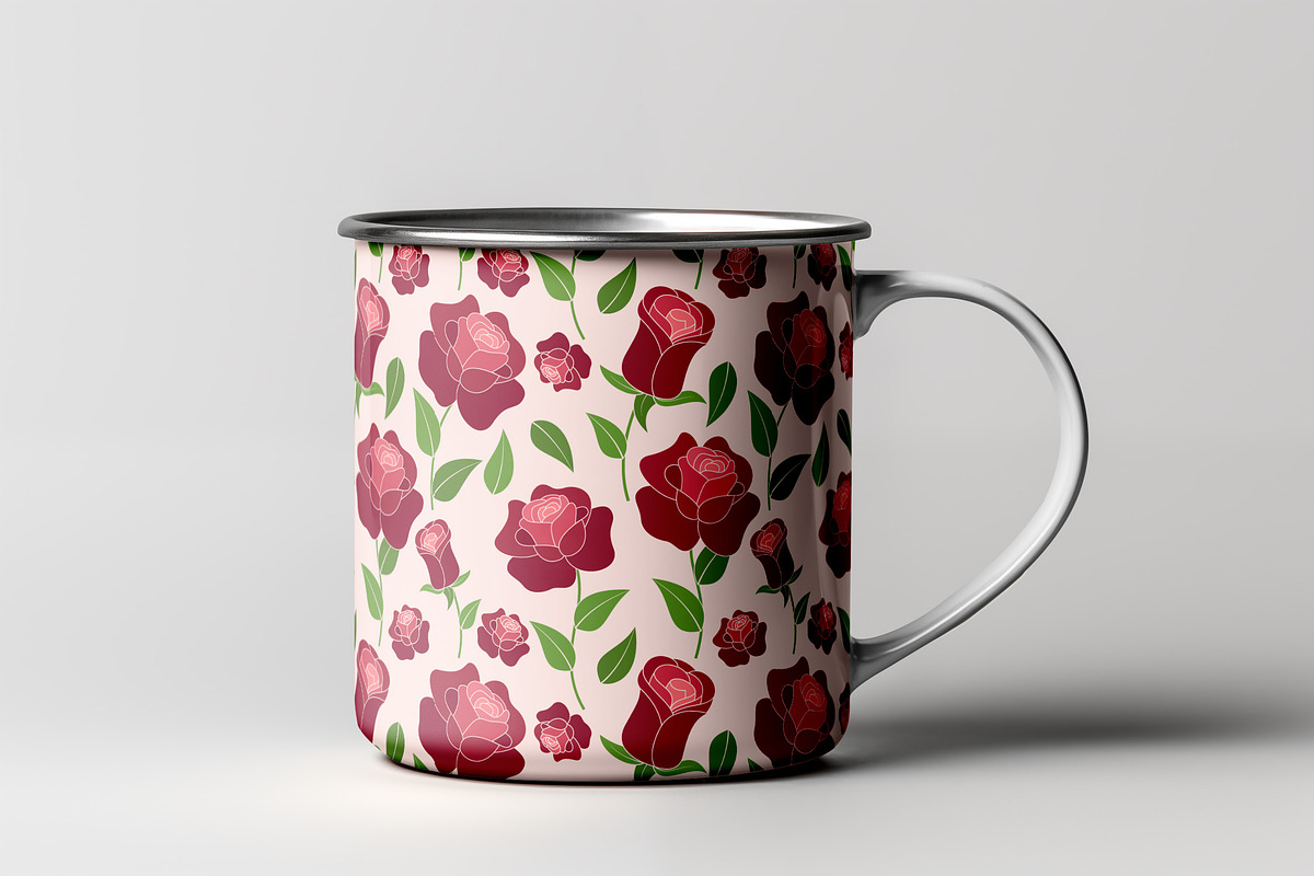 Rose Pattern, a Pattern Graphic by Neermana