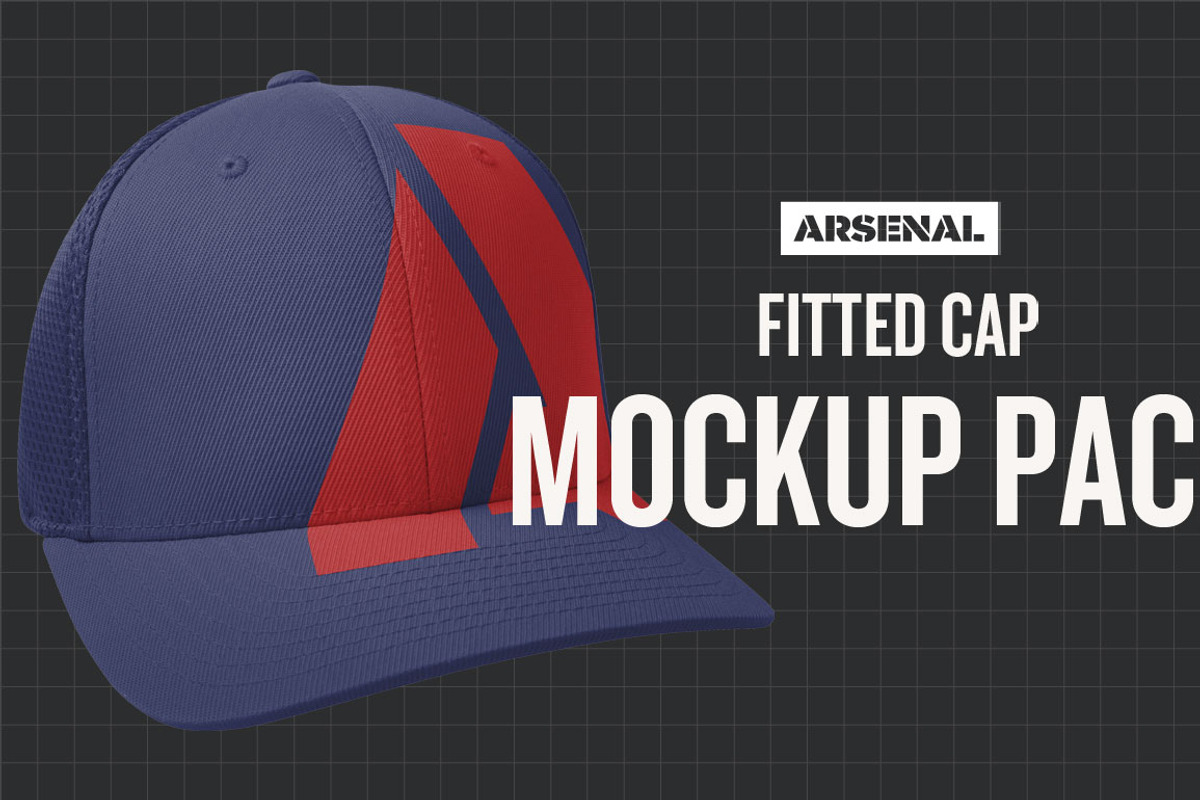 Fitted Cap Mockup Template Pack, a Hat Mockup by Go Media's Arsenal