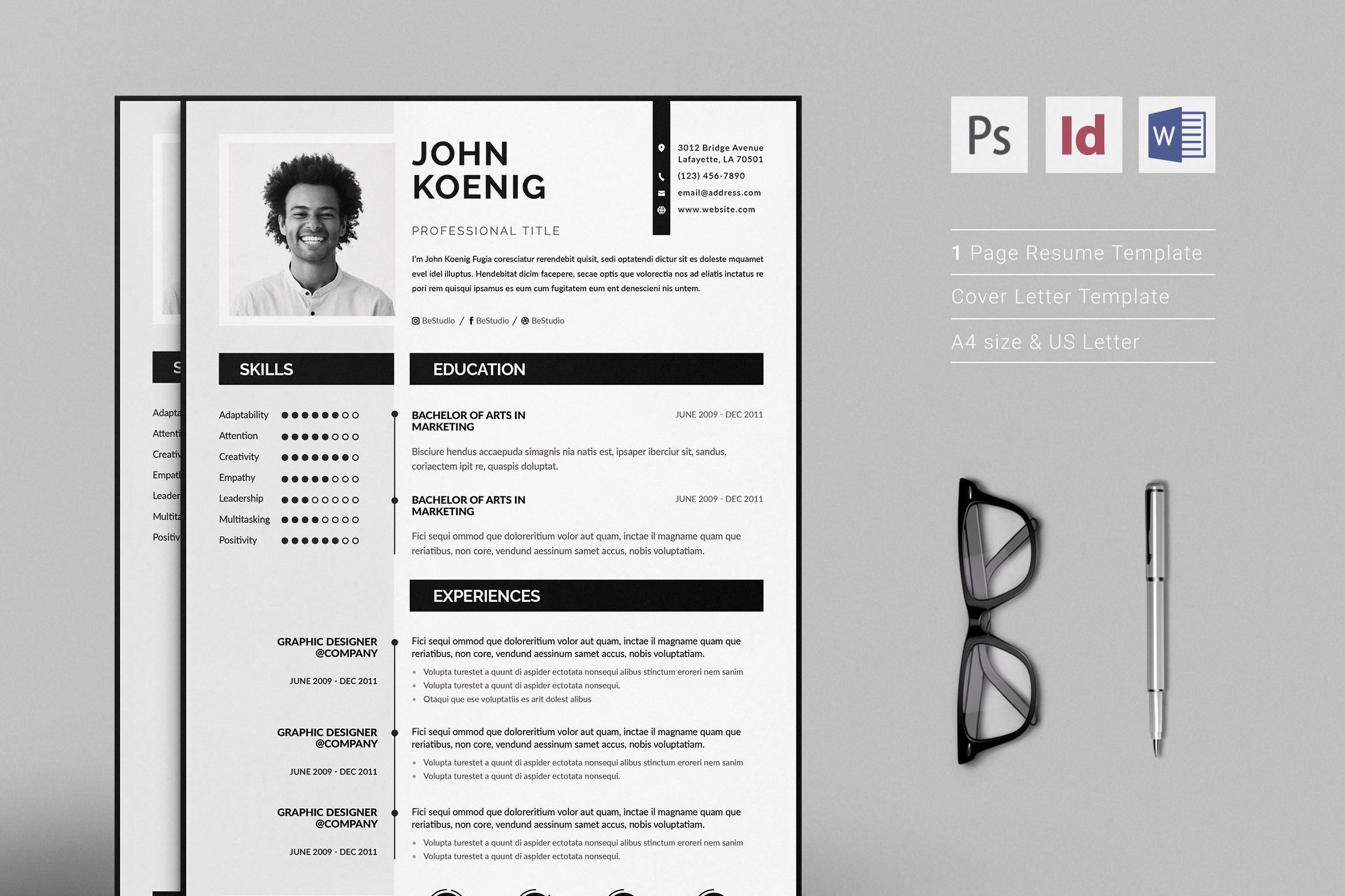 Resume | Word Template, a Resume Template by Creativity-Design