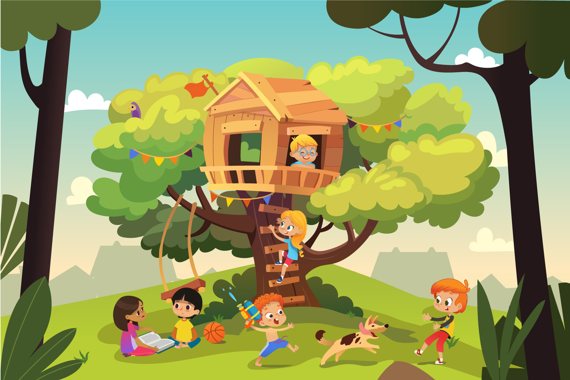 Treehouse, an Object Illustration by FoxyImage