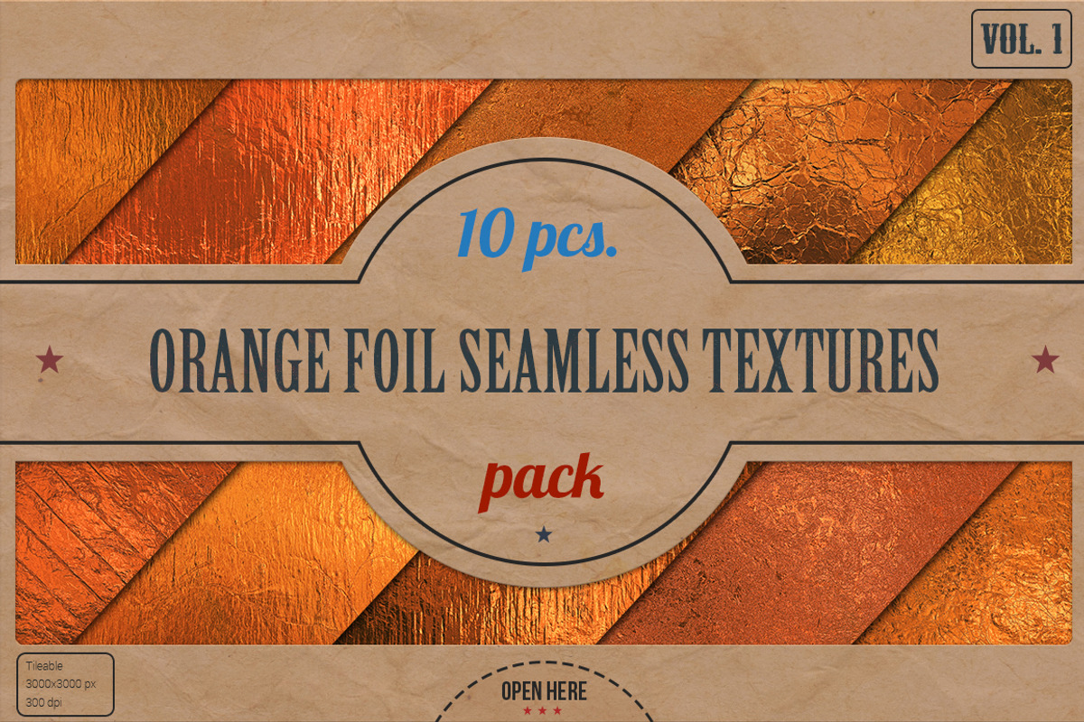 Orange Foil Textures Pack v.1, a Texture Graphic by Marabu Textures Store
