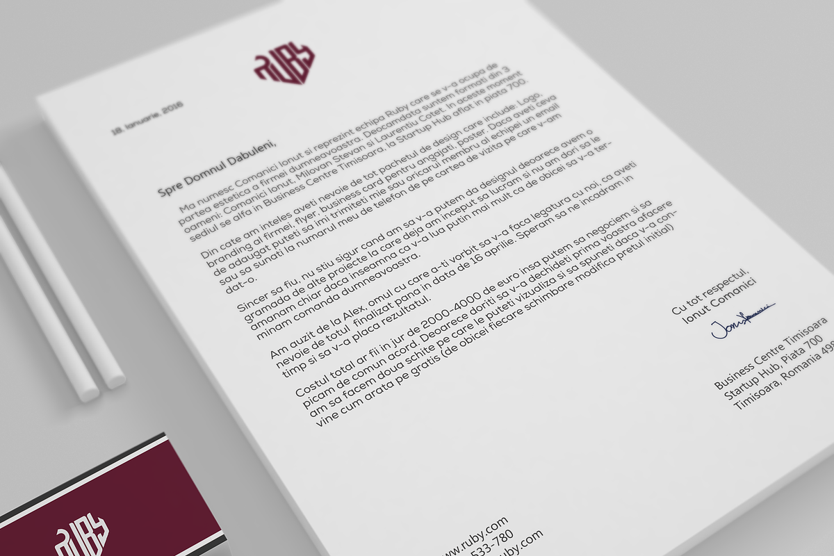 Ruby Brand Identity, a Product Mockup by Benar Design