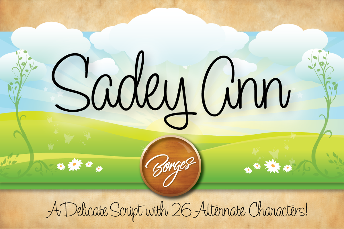 Sadey Ann, a Handwritten Font by Borges Lettering