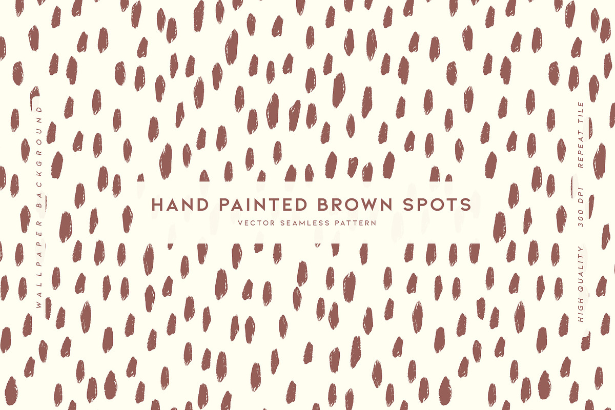 Hand Painted Brown Spots, a Pattern Graphic by MalyskaStudio