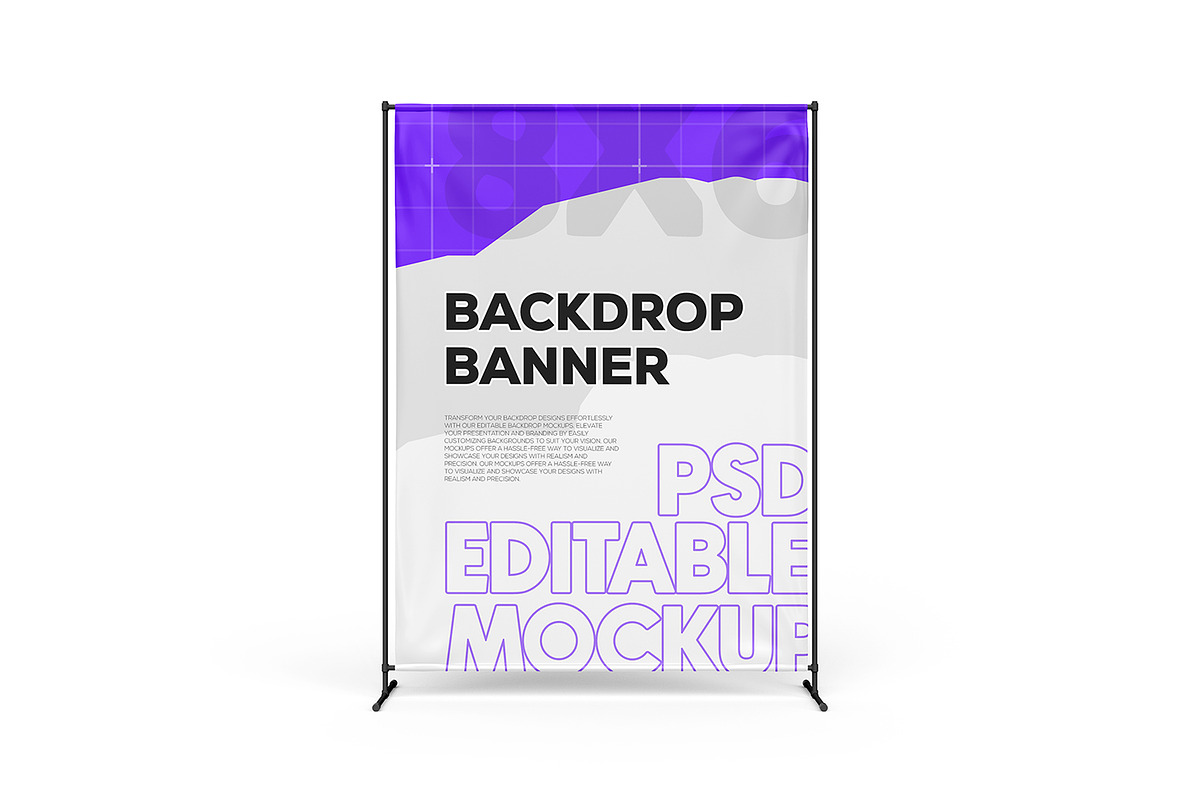 Vertical Backdrop Ads Banner Mockup, an Advertising Mockup by Ram ...
