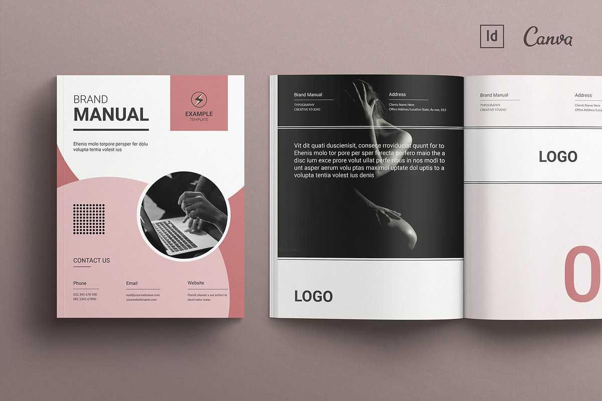 Brand Manual Template, a Brochure Template by TemplatesForest