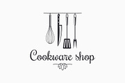 Cookware shop logo. Kitchen utensils, an Object Graphic by PushLogo