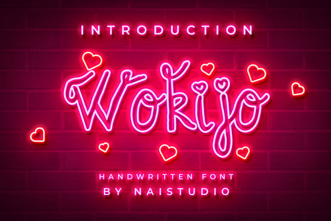 Wokijo - Loving Handwritten Font, a Script Font by Naistudio