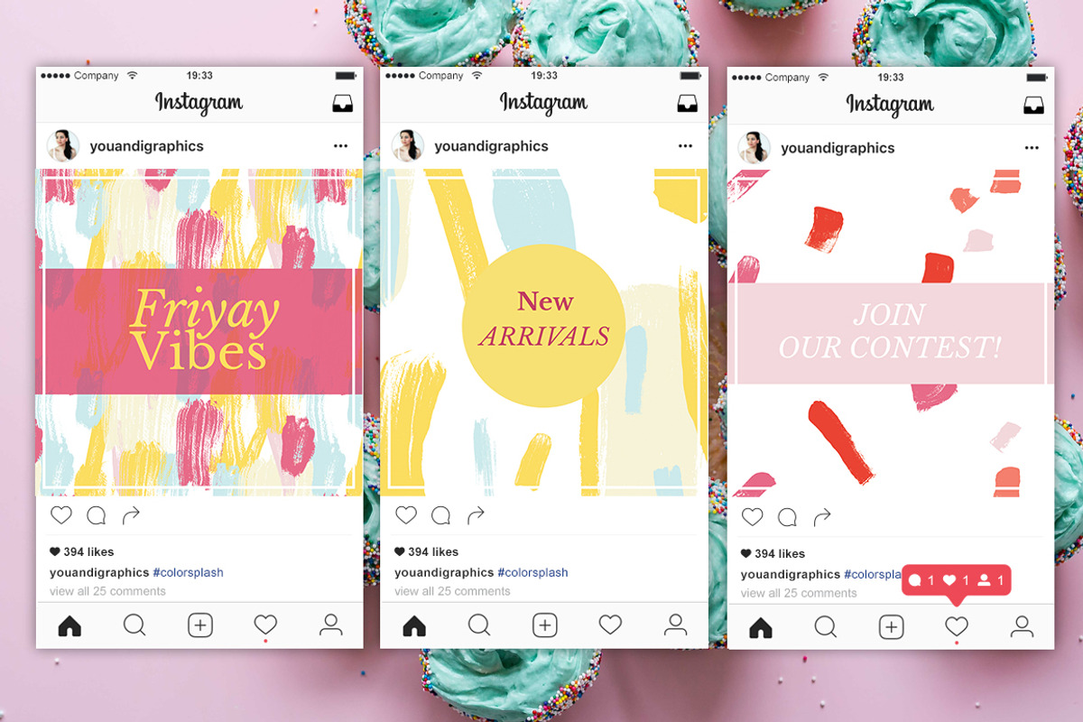 Instagram Color Splash Templates, a Social Media Template by ...
