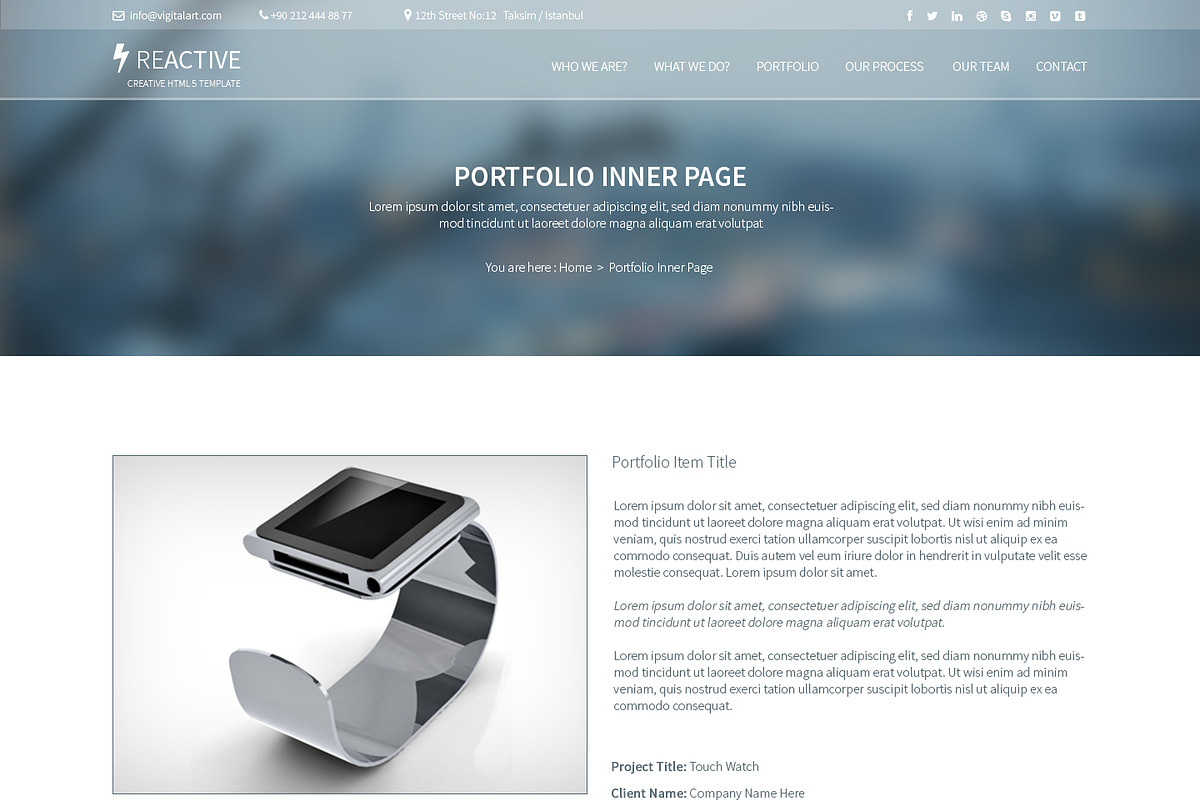 Reactive Multipurpose PSD Template, a Websites & App Template by VigitalArt