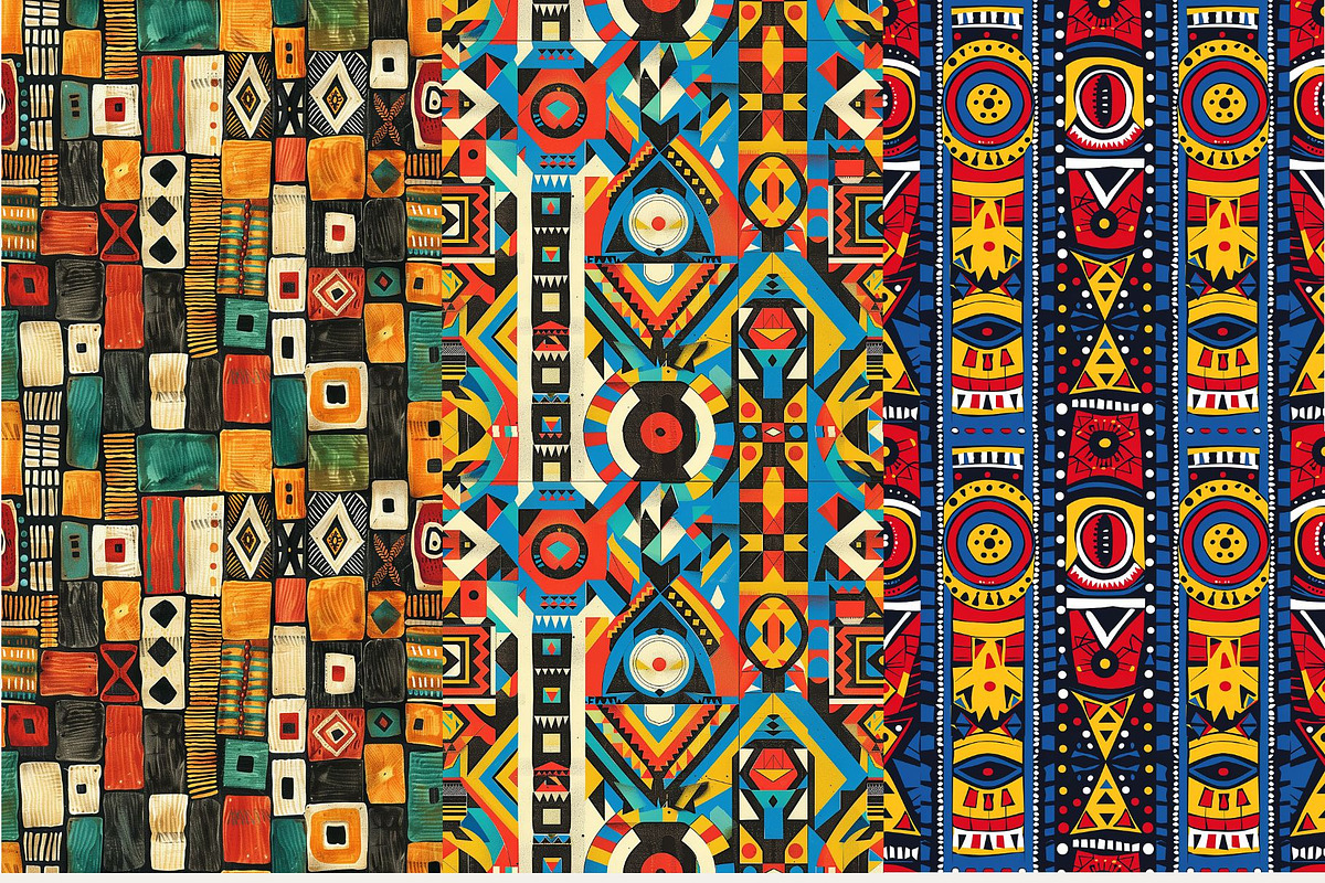 15 Maasai Beadwork Seamless Pattern, a Pattern Graphic by Inknfolly