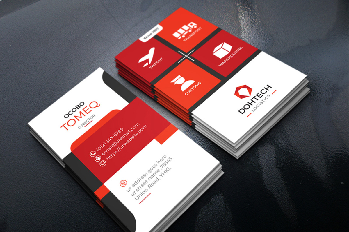 Logistics Business Card, a Business Card Template by xnorpix