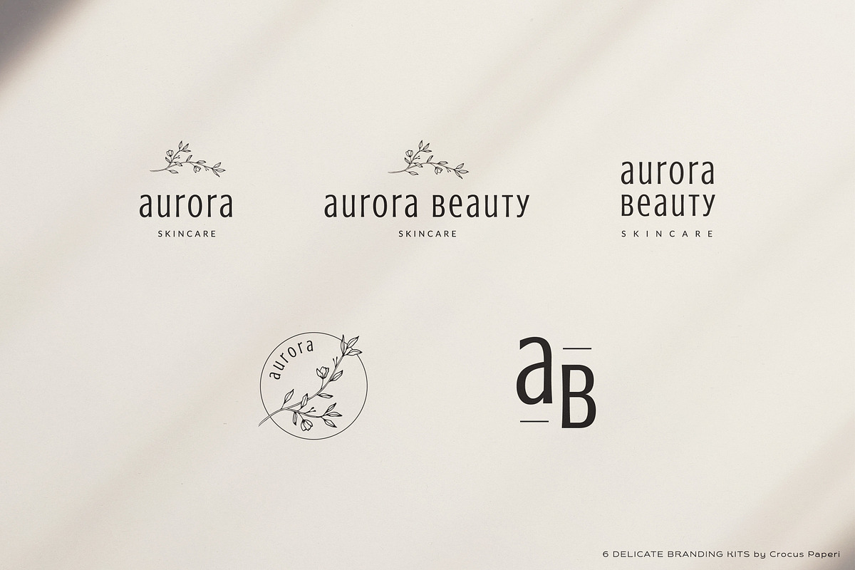 33 delicate logos ~ 6 brand kits, a Branding & Logo Template by Crocus ...